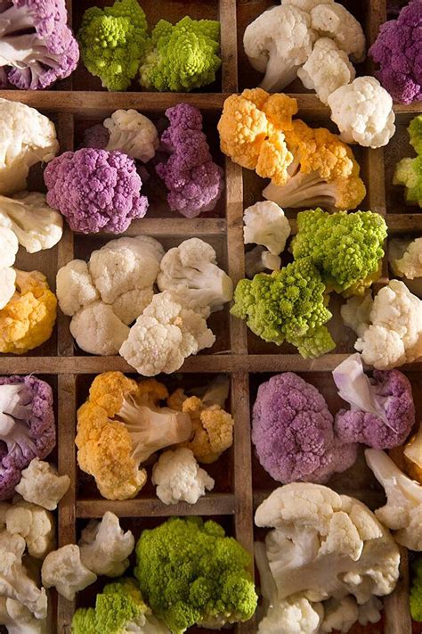 Fondo Los Colores De La Coliflor Ingrediente Coliflor Mercado Foto E