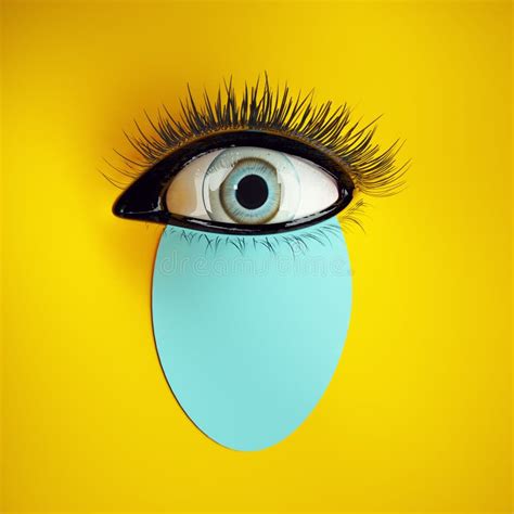 Abstract Eye On Yellow Background Stock Illustration Illustration Of