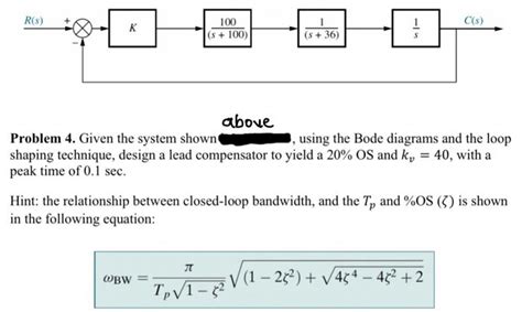 Solved Above Problem Given The System Shown Using The Chegg