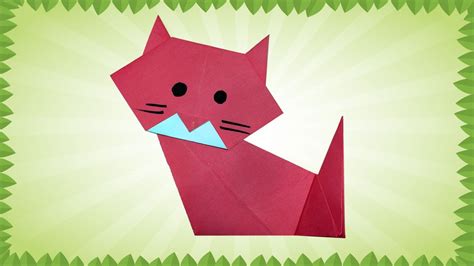 Easy Origami Cat Instructions Diy How To Make An Origami Cat Cute