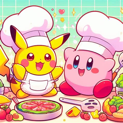 Pikachu And Kirby Cooking By Chrisgraduate27 On Deviantart