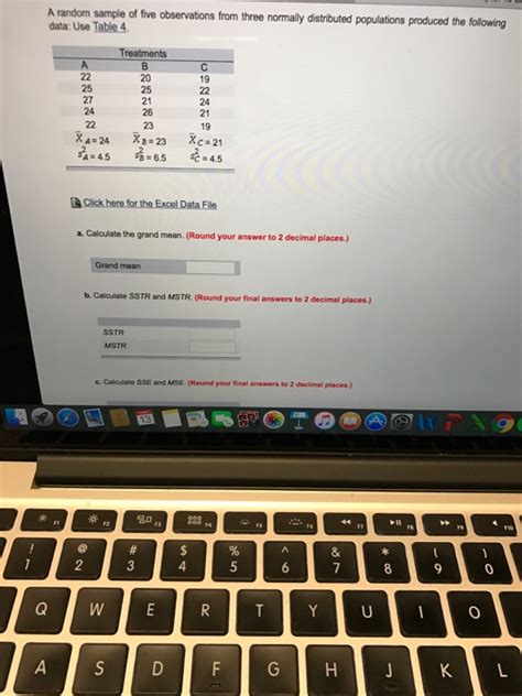 Solved A Random Sample Of Five Observations From Three Chegg