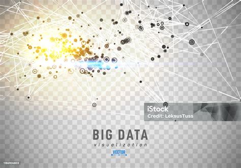 Abstract 3d Big Data Visualization Tangled Graphics Data Streams