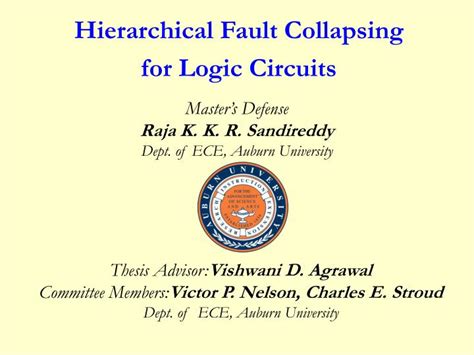 Ppt Hierarchical Fault Collapsing For Logic Circuits Powerpoint