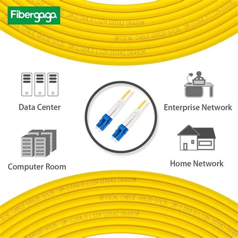 25m 82ft Lc To Lc Upc Os2 Single Mode Duplex Fiber Optic Cable