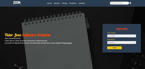 Classic Single Page Template In Html And Css