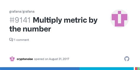 Multiply Metric By The Number · Issue 9141 · Grafanagrafana · Github