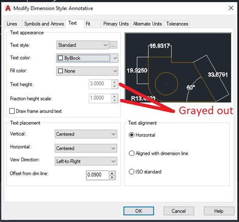 Dimension Heights Greyed Out Autodesk Community