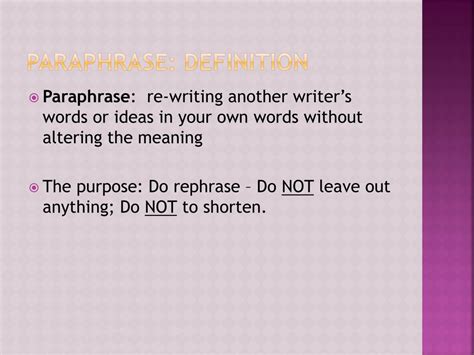 Ppt Paraphrasing And Summarizing Powerpoint Presentation Free Download Id 2977262