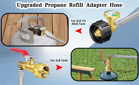 Upgraded Propane Refill Adapter Hose Kit 36 Propane