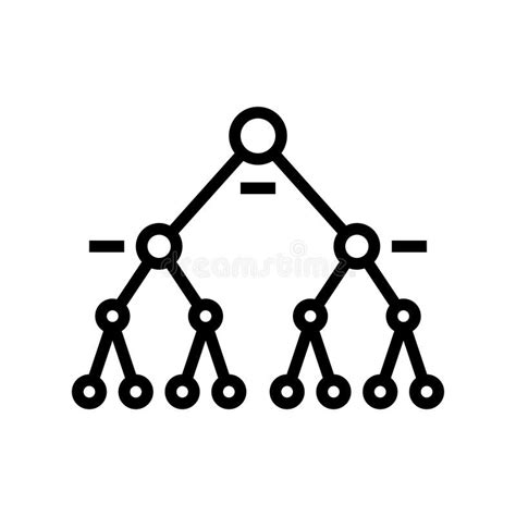 Decision Tree Algorithm Line Icon Vector Illustration Stock Vector