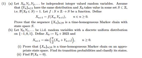 solved a let x0 y1 y2 … be independent integer valued