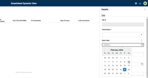 issue with dates input in smartsheet dynamic view — smartsheet community