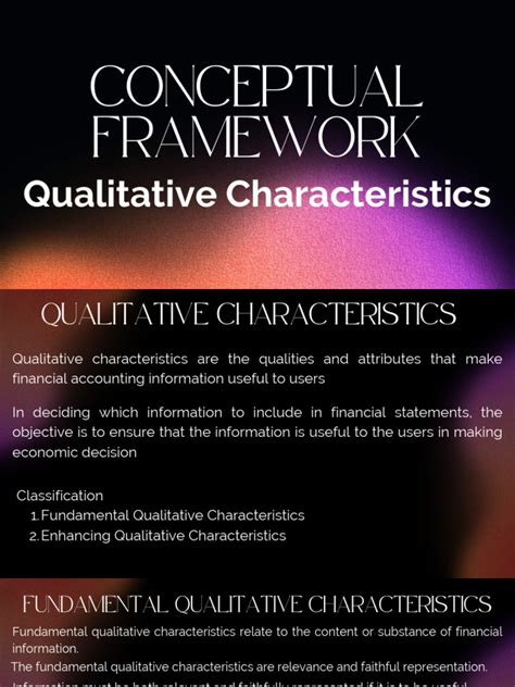 Conceptual Framework Qualitative Characteristics 1 Pdf Information Business