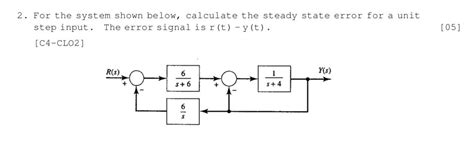 Solved For The System Shown Below Calculate The Steady Chegg