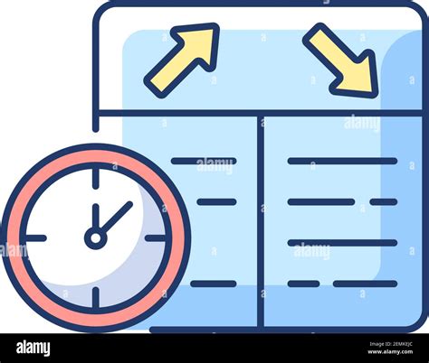 Flight Scheduling RGB Color Icon Stock Vector Image Art Alamy