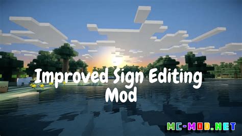 Improved Sign Editing Mod 1204 1192 Mc Modnet