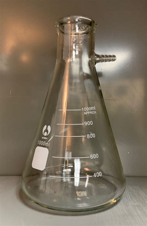 Heavy Wall Borosilicate Glass 1000ml Bomex Filtering Flask Klm Bio Scientific