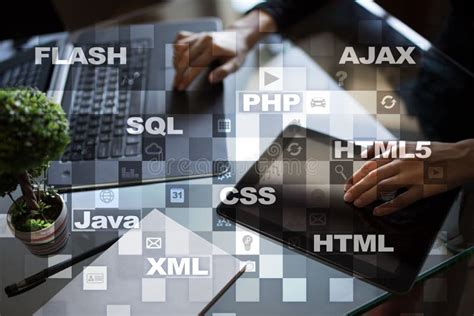 Web Development Programming Internet And Technology Concept Stock