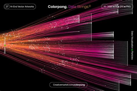 Data Strings Vector Bundle On Behance Data Visualization Data Vector