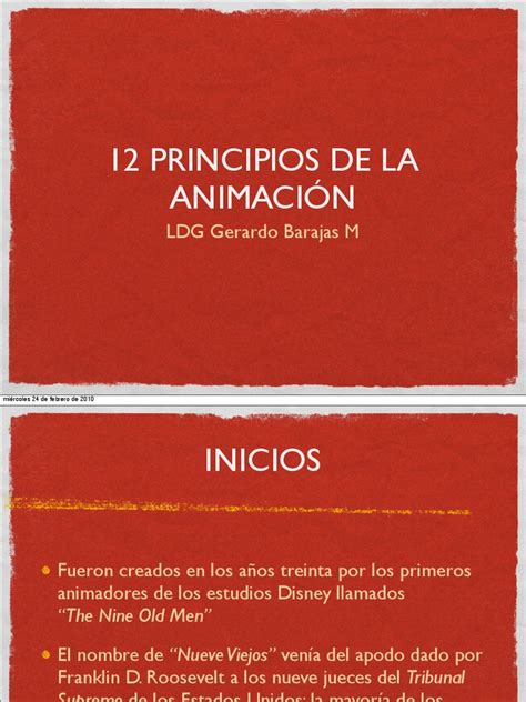 12 Principios De Animacion Pdf Animación Ocio