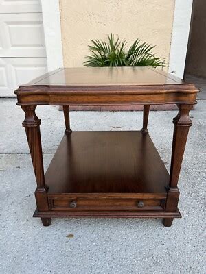 Very Rare Vintage Ethan Allen End Table Classic Manor Solid Wood