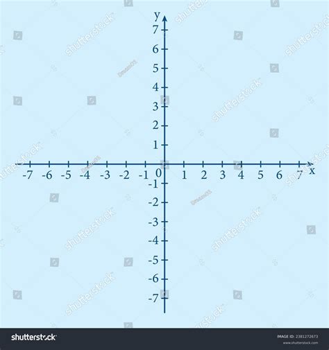 cartesian plane geometry cartesian coordinate system stock vector