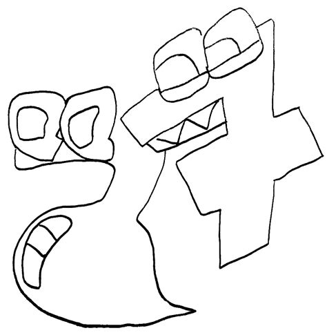 Dibujos Para Colorear Alphabet Lore Se Encuentra Con Number Lore B