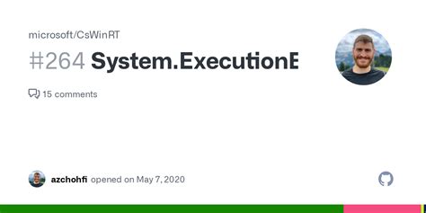 System ExecutionEngineException Issue Microsoft CsWinRT GitHub