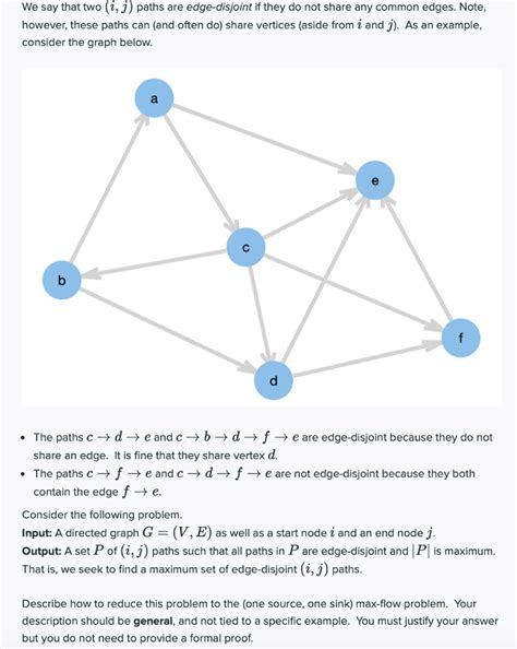 We Say That Two I J Paths Are Edge Disjoint If Chegg
