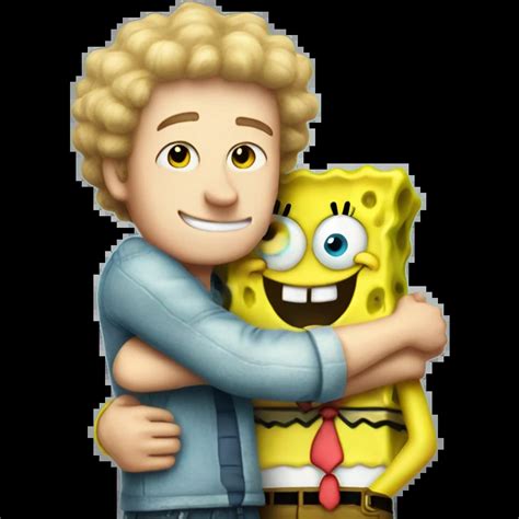Ethan Slater Hugging Spongebob Emoji Ai Emoji Generator