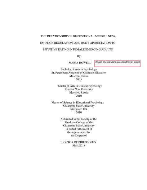 Pdf The Relationship Of Dispositional Mindfulness Emotion Regulation