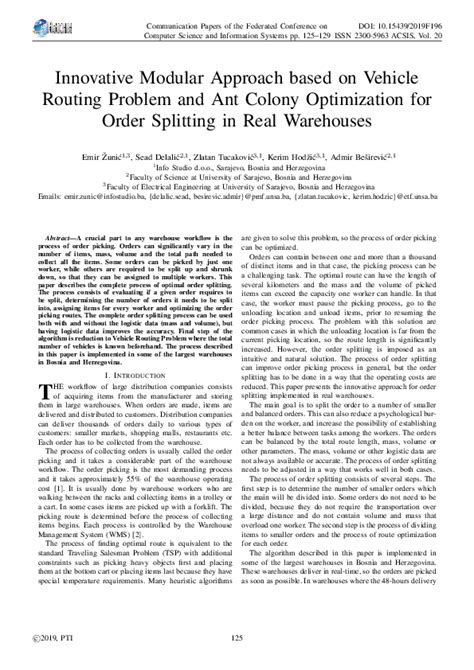 Innovative Modular Approach Based On Vehicle Routing Problem And Ant