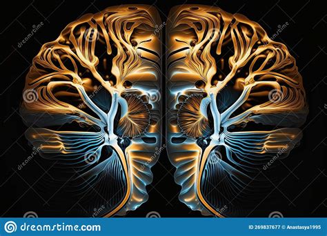 An Illustration Of An Mri Of The Brain Generative Ai Visualization Of Computed Tomography