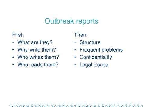 Ppt Outbreak Investigation Report Powerpoint Presentation Free