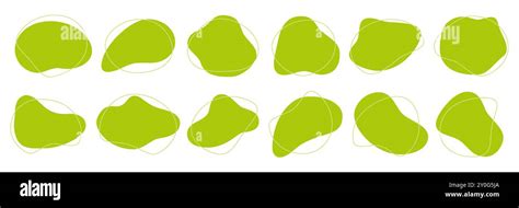 Abstract Organic Liquid Amoeba Blob Shapes Vector Collection Isolated