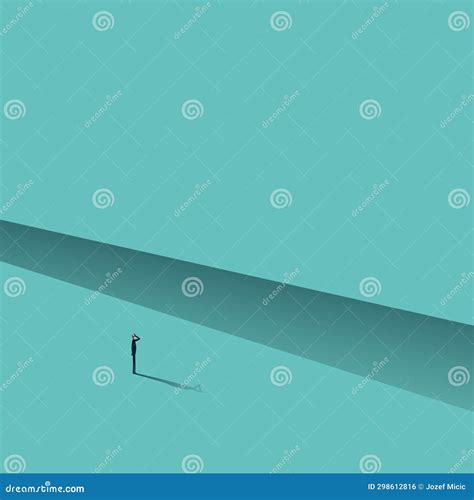 Business Obstacle Minimal Illustration Symbol Of Overcoming Challenge Find Solution Strategy
