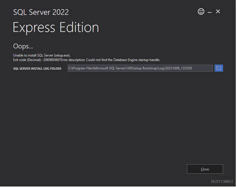 stuck when installing sql server 2022 express edition microsoft qanda