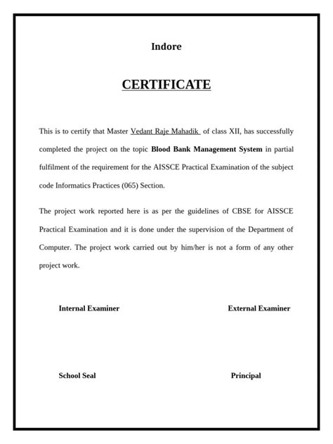 Vedant Blood Bank Management System Project File 1 Pdf Software