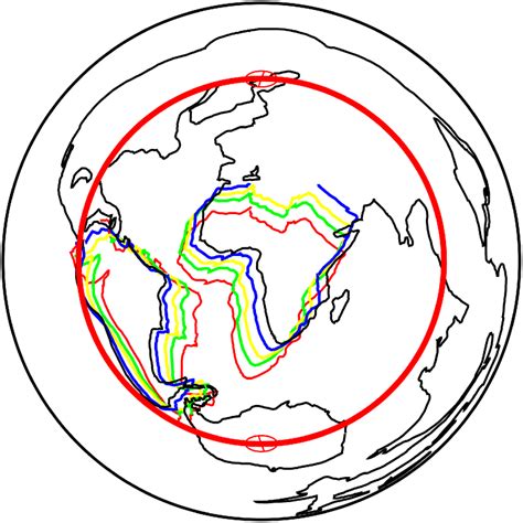 Lambert Azimuthal Equal Area Projections With Pole Of Projection At