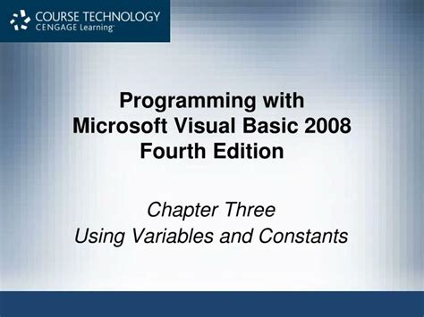 Ppt Programming With Microsoft Visual Basic 2008 Fourth Edition