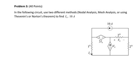 problem 3 40 ﻿points in the following circuit use