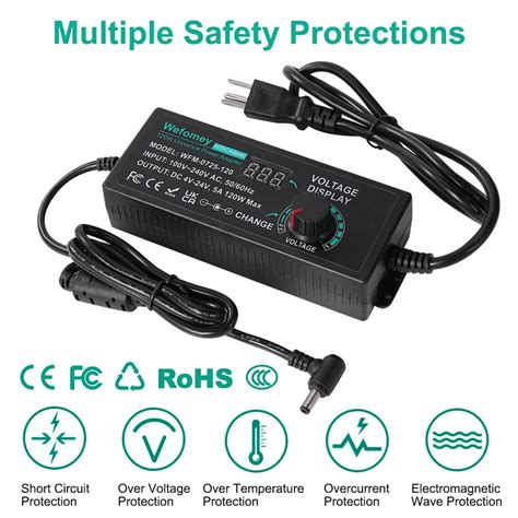 Snapklik Com W Universal Power Supply Adjustable Dc V V Variable Switching Ac Dc Adapter