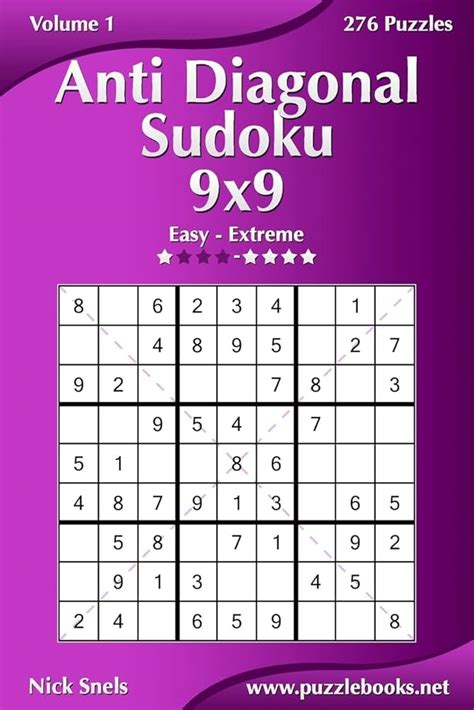 Anti Diagonal Sudoku 9x9 Easy To Extreme Volume 1 276 Worksheets Library