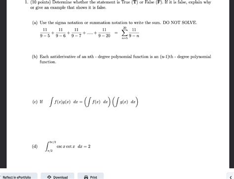 solved 1 10 points determine whether the statement is