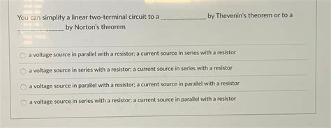 Solved By Thevenin S Theorem Or To A You Can Simplify A Chegg