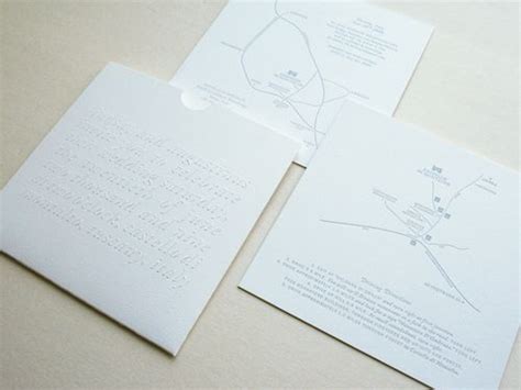 Simple Blind Emboss Wedding Invitations