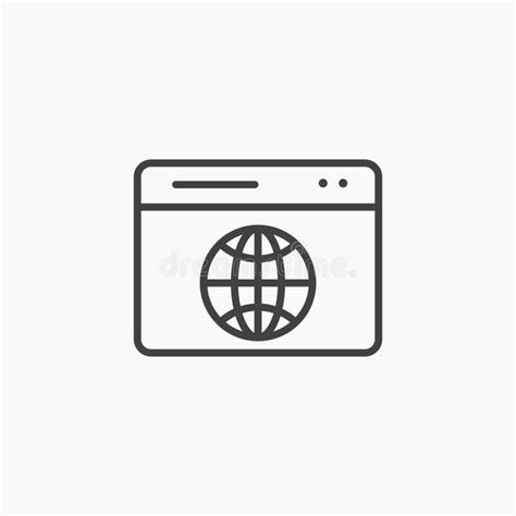 Browserline In Thin Line Black Color Flat Simple Vector Symbols
