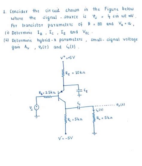 Solved Consider The Circuit Shown In The Figure Below Chegg
