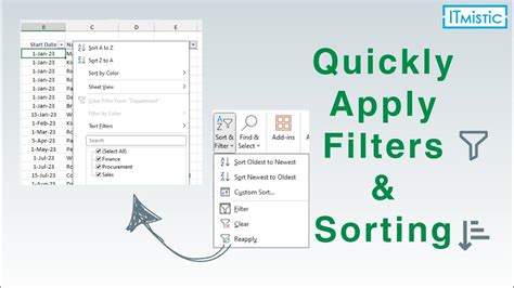 How To Use The Reapply Button Under Sort And Filter In Excel Youtube